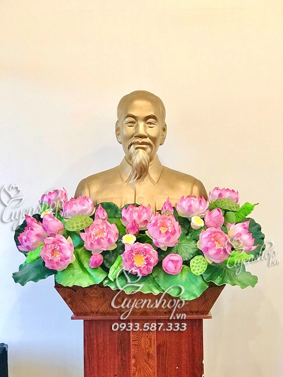 Hoa Sen Tượng Bác Cao Cấp | Hoa Lụa Đẹp