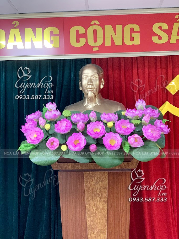 HOA SEN NGHỆ NHÂN TƯỢNG BÁC | Hoa Lụa Đẹp